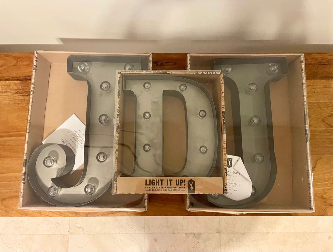 NEW Typo Marquee Lights, Furniture & Home Living, Lighting & Fans ...