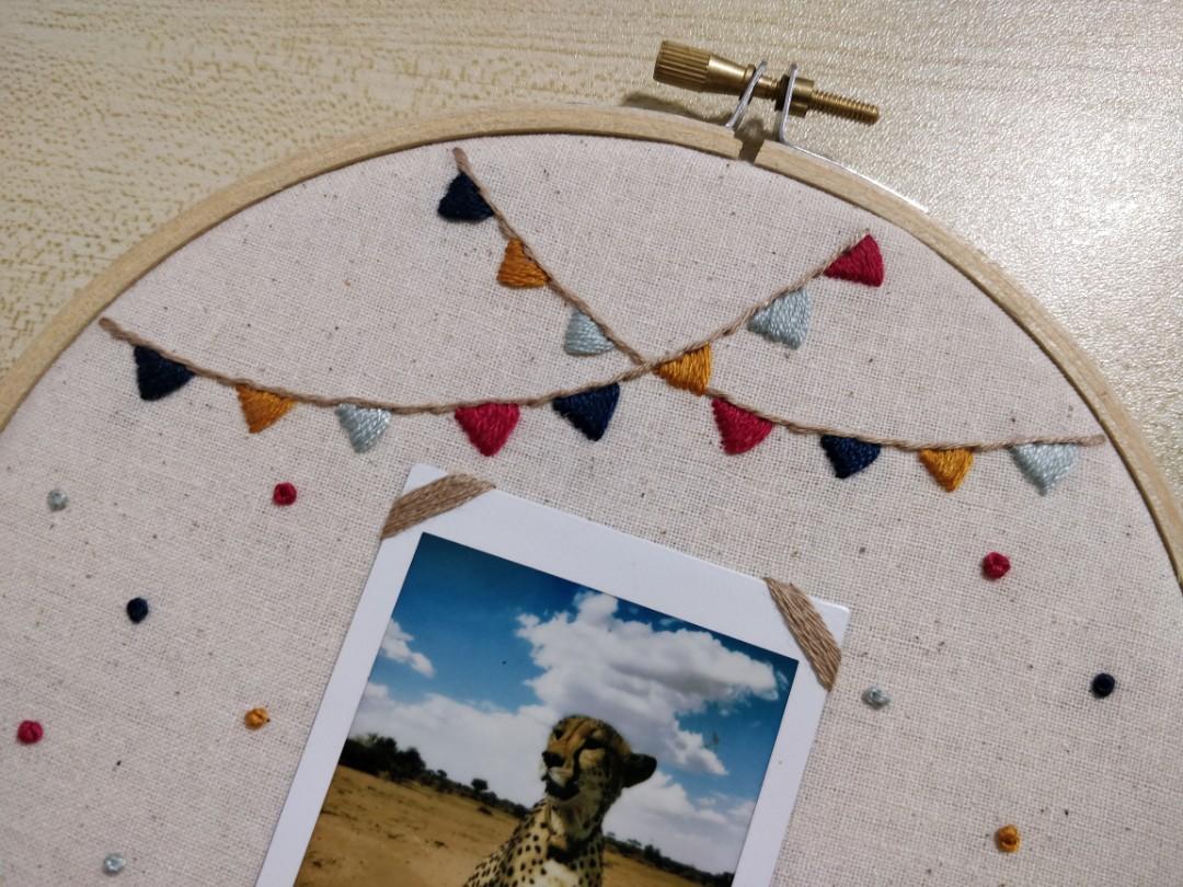Polaroid frame embroidery hoop (Birthday/Newborn/Wedding/Office/Hens ...