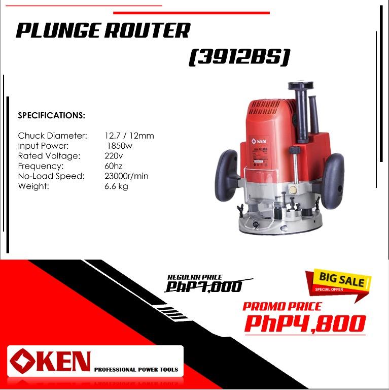 PROMO: KEN Plunge Router (Model: 3912BS), Commercial & Industrial ...