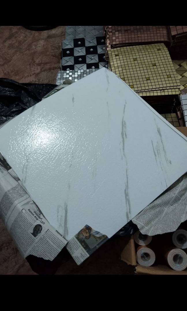 Pvc vinyl tiles, Furniture & Home Living, Home Decor, Carpets, Mats ...