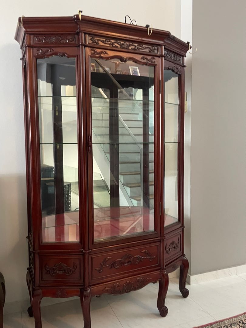 Rosewood Display Cabinet, Furniture & Home Living, Furniture, Shelves ...