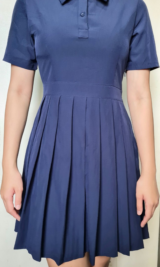 Seifuku Styled Navy Blue Dress, Women's Fashion, Dresses & Sets ...