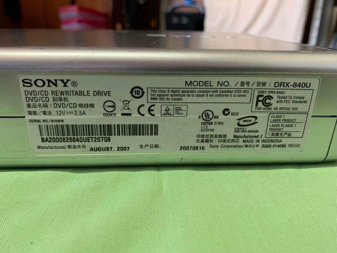 Sony DVD/CD Writable Rewritable External Portable Drive, Computers ...