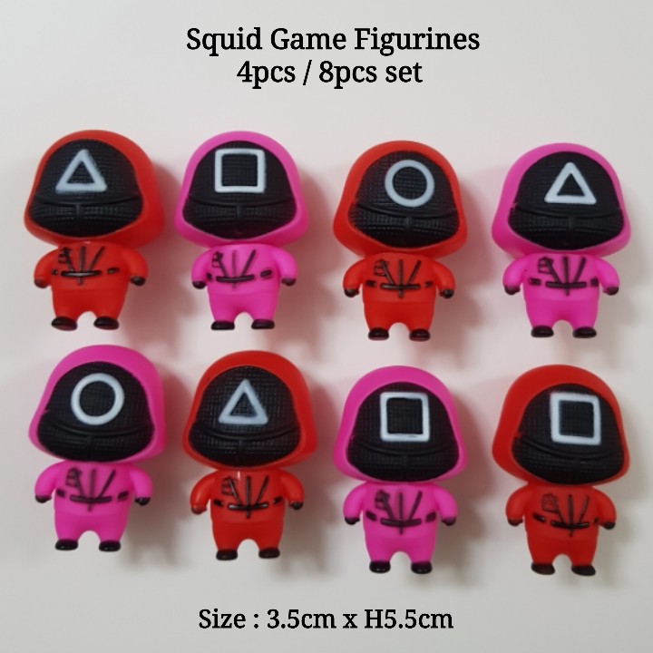 Squid Game Figuirnes Cake Topper (4pcs / 8pcs set), Hobbies & Toys ...