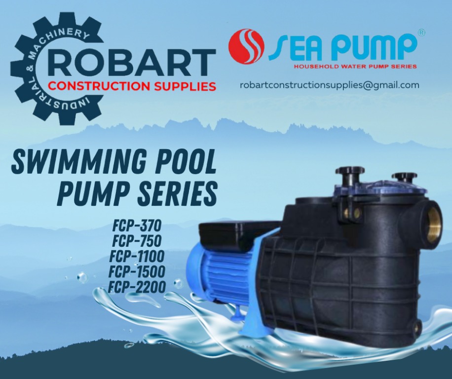 SWIMMING POOL PUMP SERIES (FCP-370, FCP-750, FCP-1100, FCP-1500, FCP-2200), Commercial ...