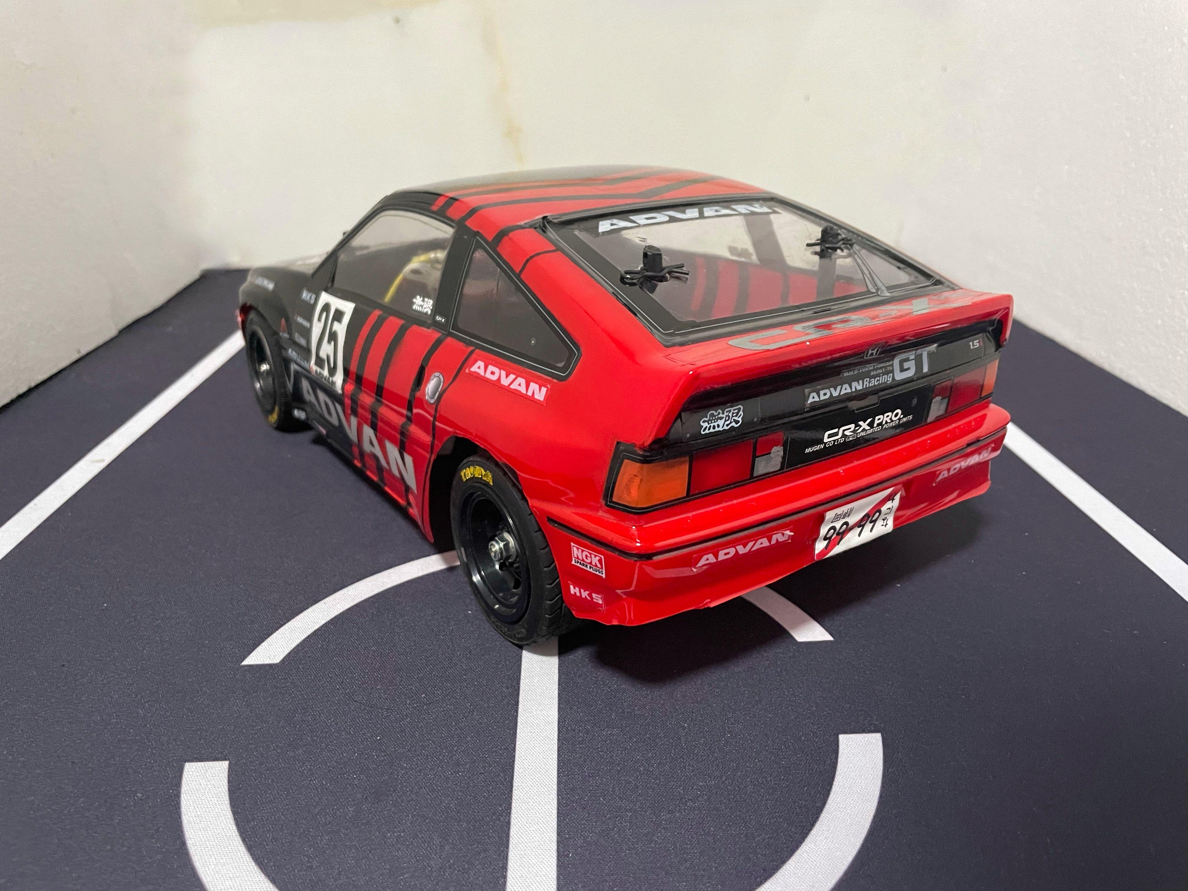 Tamiya M chassis RC car Honda CRX 1/10 Advan Racing Team , Everything ...