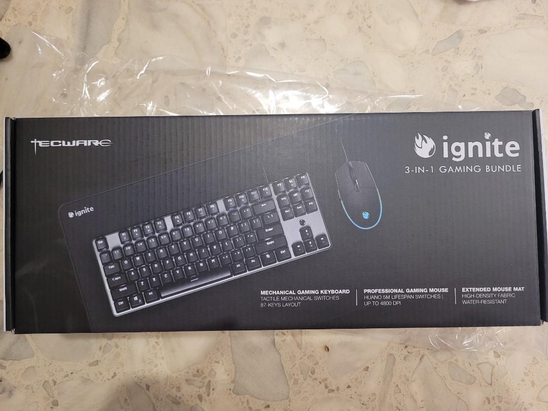 Tecware Ignite 3-in-1 Gaming Bundle (Keyboard + Mouse + Mousemat ...