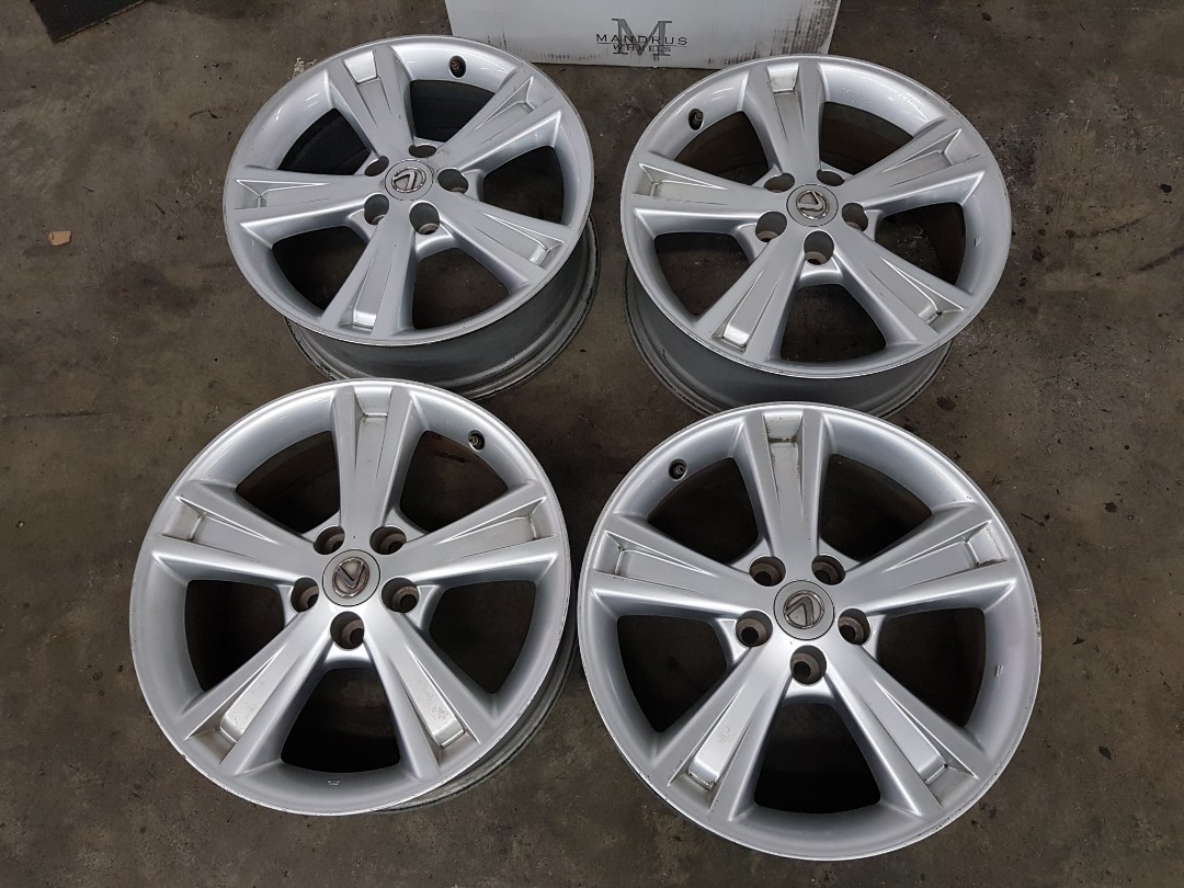 Used 18" Original Lexus Rims, Car Accessories, Tyres & Rims on Carousell