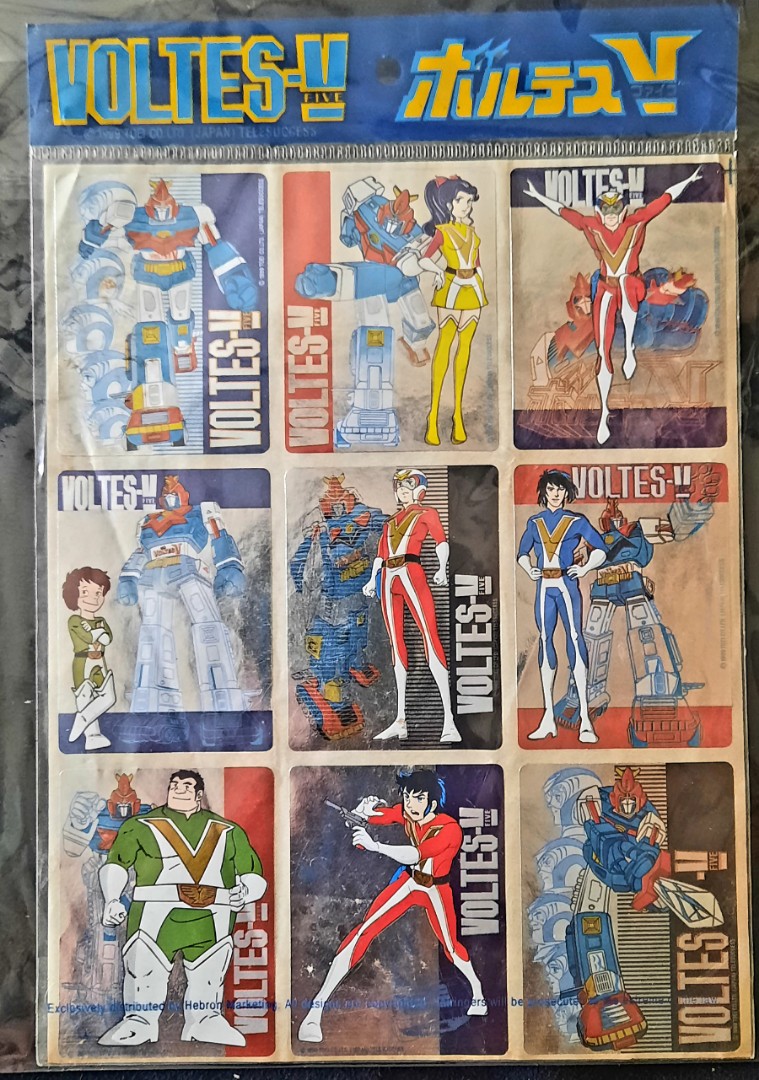 Vintage Voltes V Stickers 1999 TOEI Japan, Hobbies & Toys, Memorabilia ...