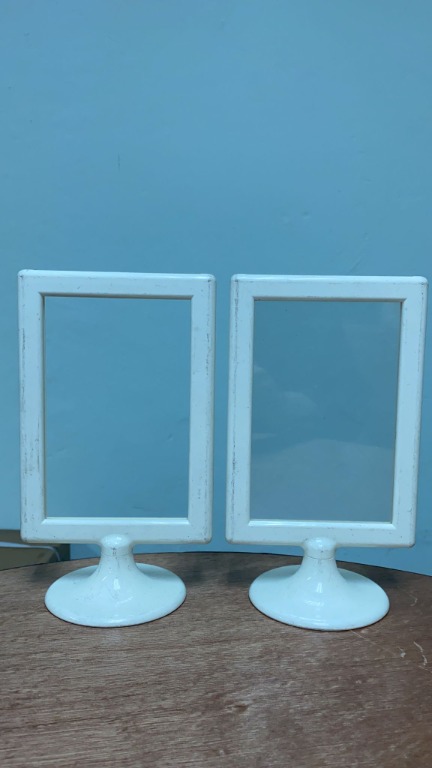 White Photo Frame Stand/ Table Stand, Furniture & Home Living, Home ...