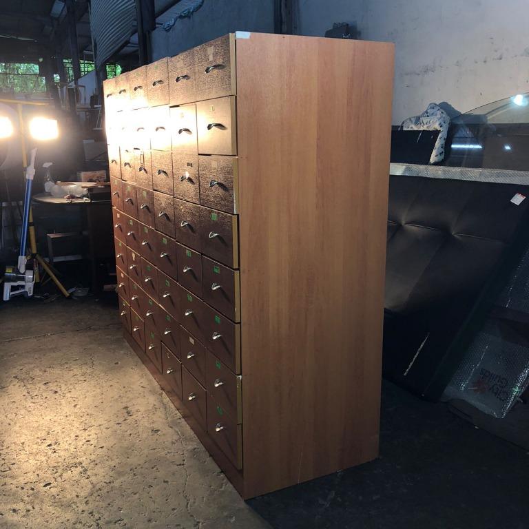 Wooden Mailbox Cabinet / Kabinet Peti Surat Kayu, Furniture & Home ...