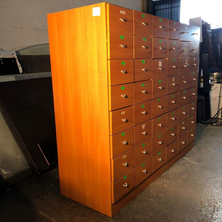 Wooden Mailbox Cabinet / Kabinet Peti Surat Kayu, Furniture & Home ...