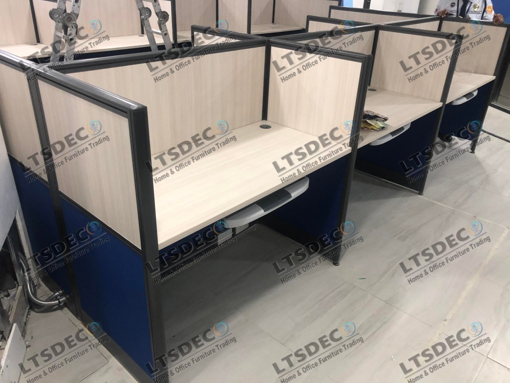 WORKSTATION CALL CENTER TABLE OFFICE PARTITION, Furniture & Home Living ...