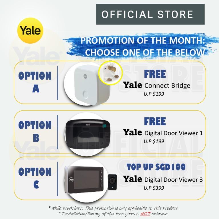 Yale YDR30GA Gate + YDM3109A Door Digital Lock Bundle (Free Yale ...