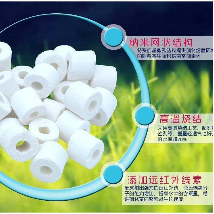 (500g) AQUARIUM POND FILTER MEDIA CERAMIC BIO RINGS BACTERIA BALLS ...