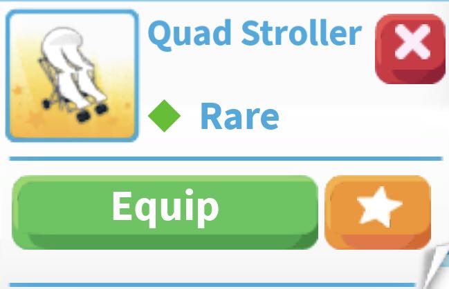 Adopt me Quad stroller, Video Gaming, Gaming Accessories, In-Game ...