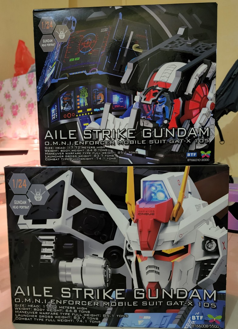 Aile strike gundam pilots cockpit and gundam head, Hobbies & Toys, Toys ...