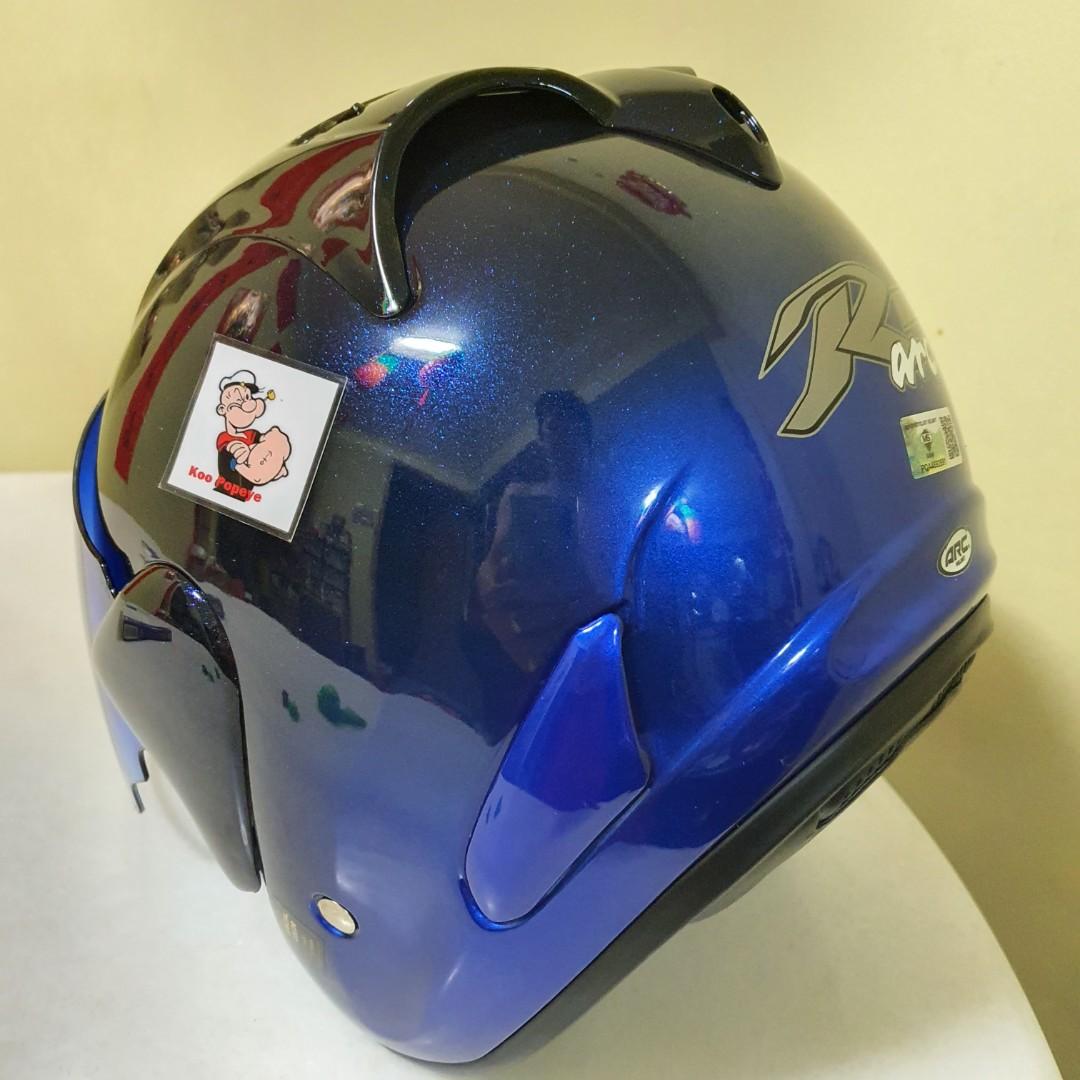 ARC Ritz Helmet 2 Tone Blue Viral Colour, Motorcycles, Motorcycle ...