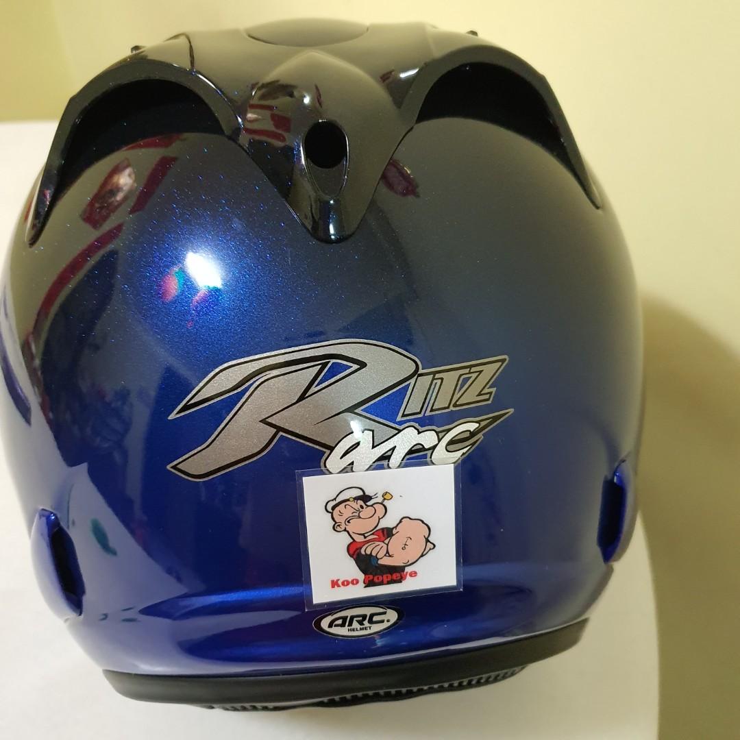 ARC Ritz Helmet 2 Tone Blue Viral Colour, Motorcycles, Motorcycle ...