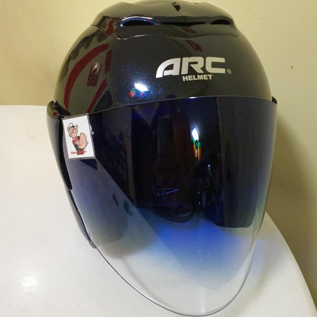 ARC Ritz Helmet 2 Tone Blue Viral Colour, Motorcycles, Motorcycle ...