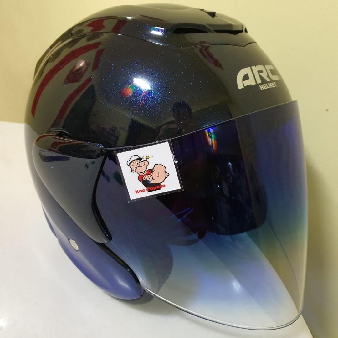 ARC Ritz Helmet 2 Tone Blue Viral Colour, Motorcycles, Motorcycle ...