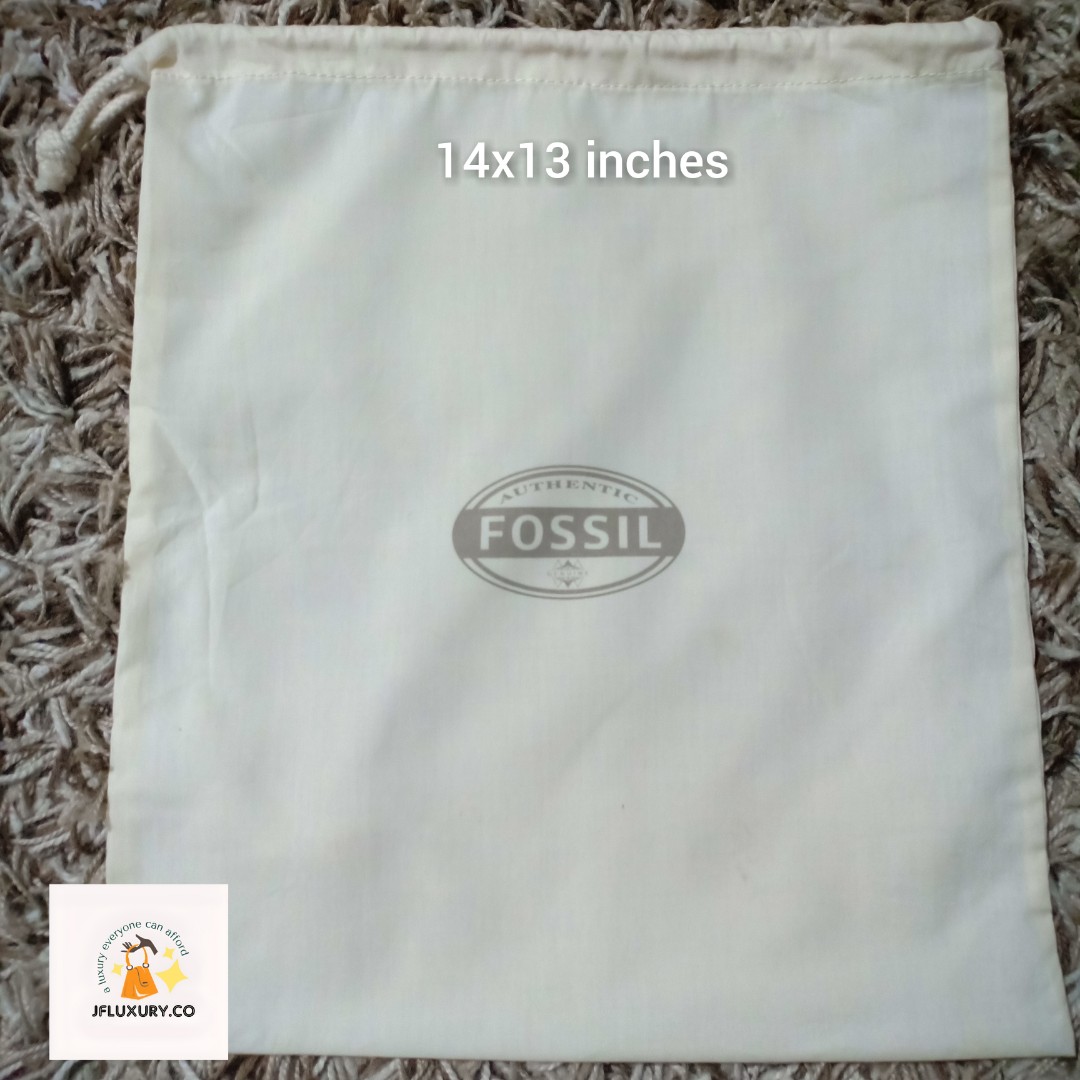 Authentic Fossil dust bag 14x13 inches, Luxury, Bags & Wallets on Carousell