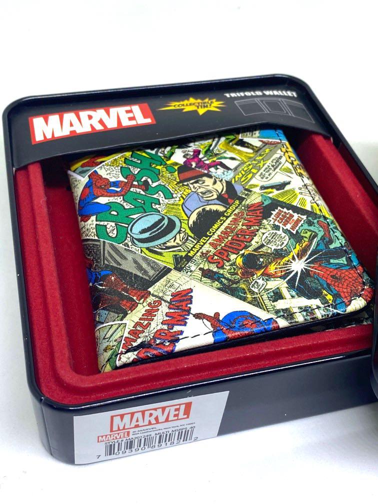 Authentic Marvel Tri-Fold Wallet in collectible tin, Hobbies & Toys ...