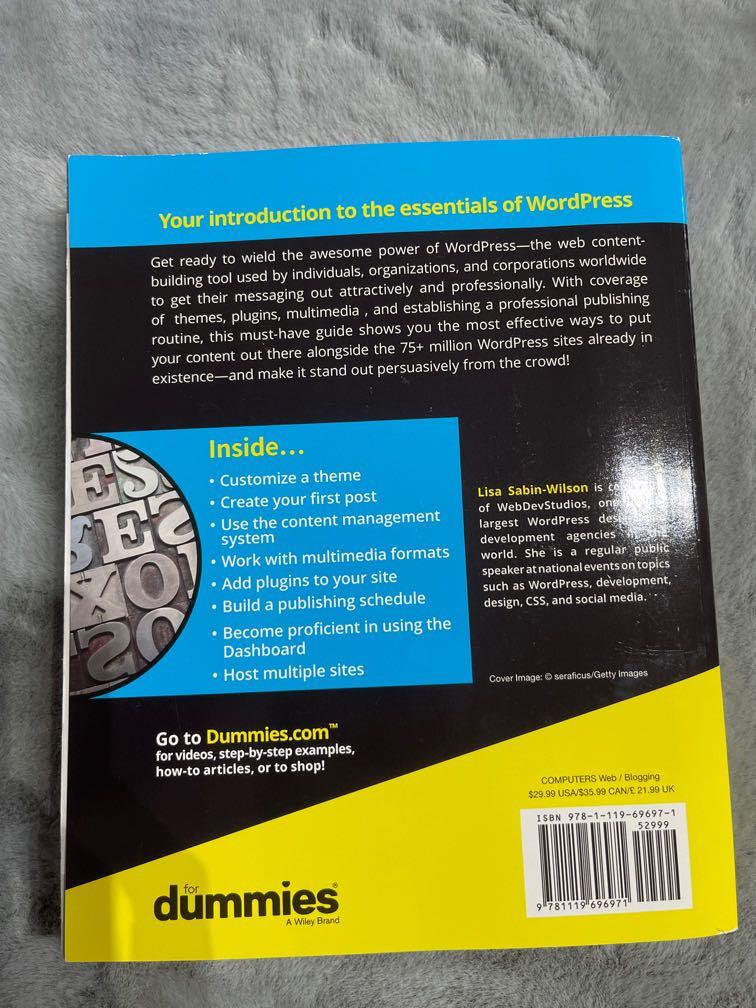 Book (Wordpress for dummies), Hobbies & Toys, Books & Magazines ...