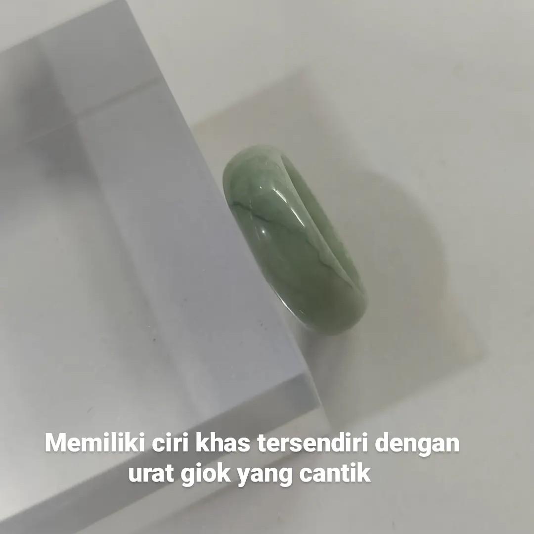 Cincin Giok Asli 19,1mm Hijau Apel Jadeite Natural Asli (JYP06), Fesyen ...