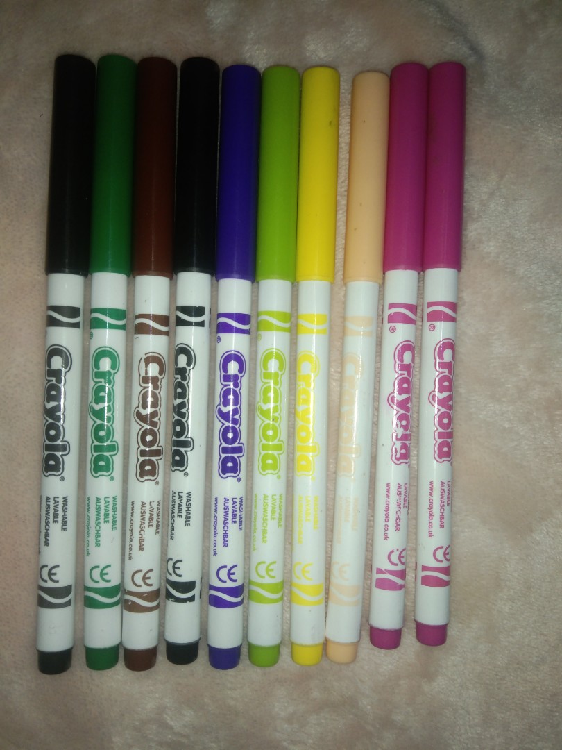 Crayola Supertips Washable Markers, Hobbies & Toys, Stationary & Craft ...