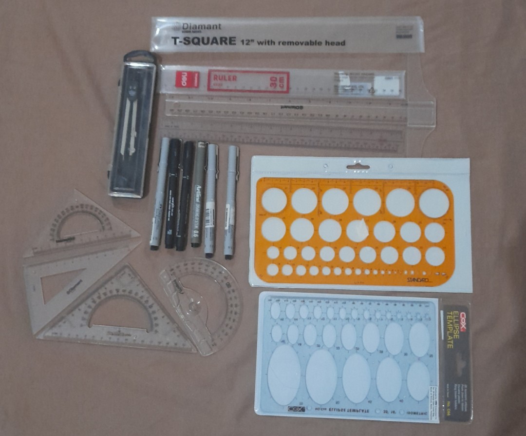 ENGINEERING DRAWING SET, Hobbies & Toys, Stationary & Craft, Stationery ...