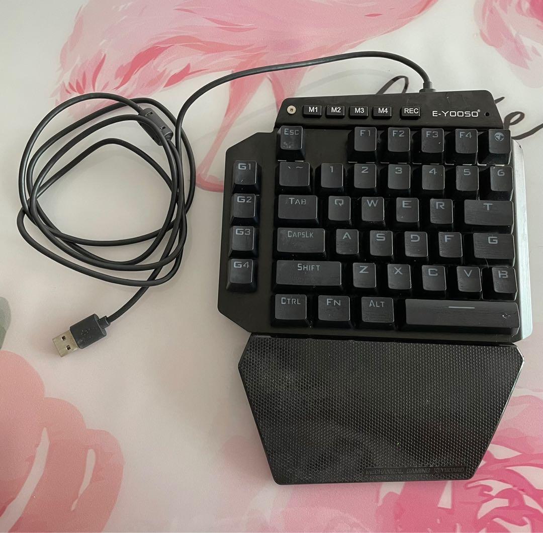 E-YOOSO K700 one-handed keyboard luminous game mechanical keyboard/with ...