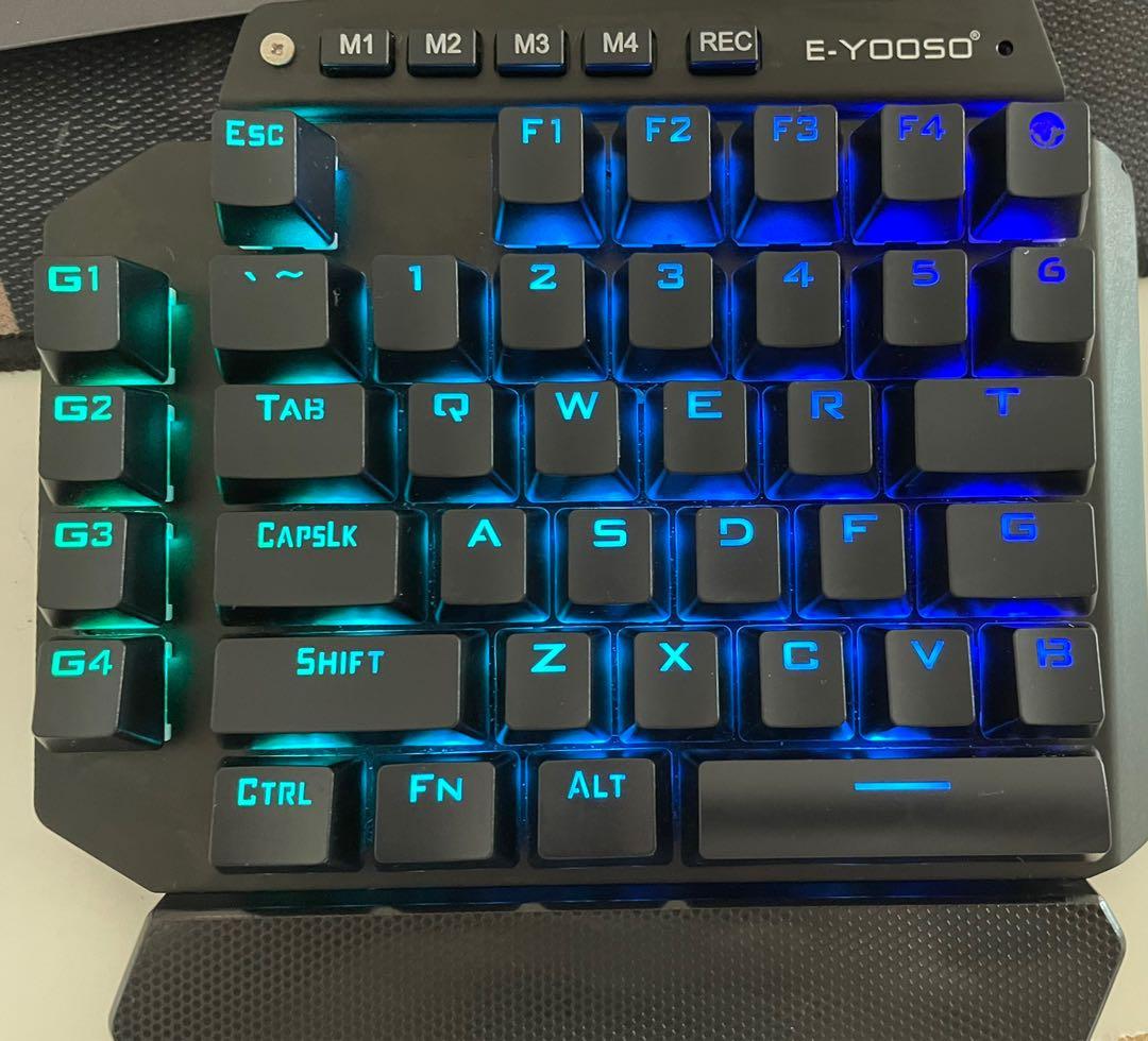 E-YOOSO K700 one-handed keyboard luminous game mechanical keyboard/with ...
