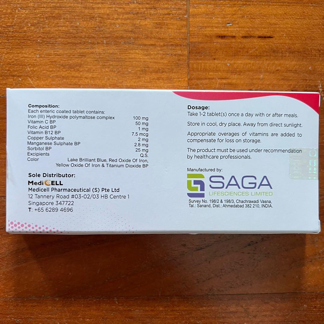 Floron Tablets, Complete Iron Supplement, Health & Nutrition, Health ...