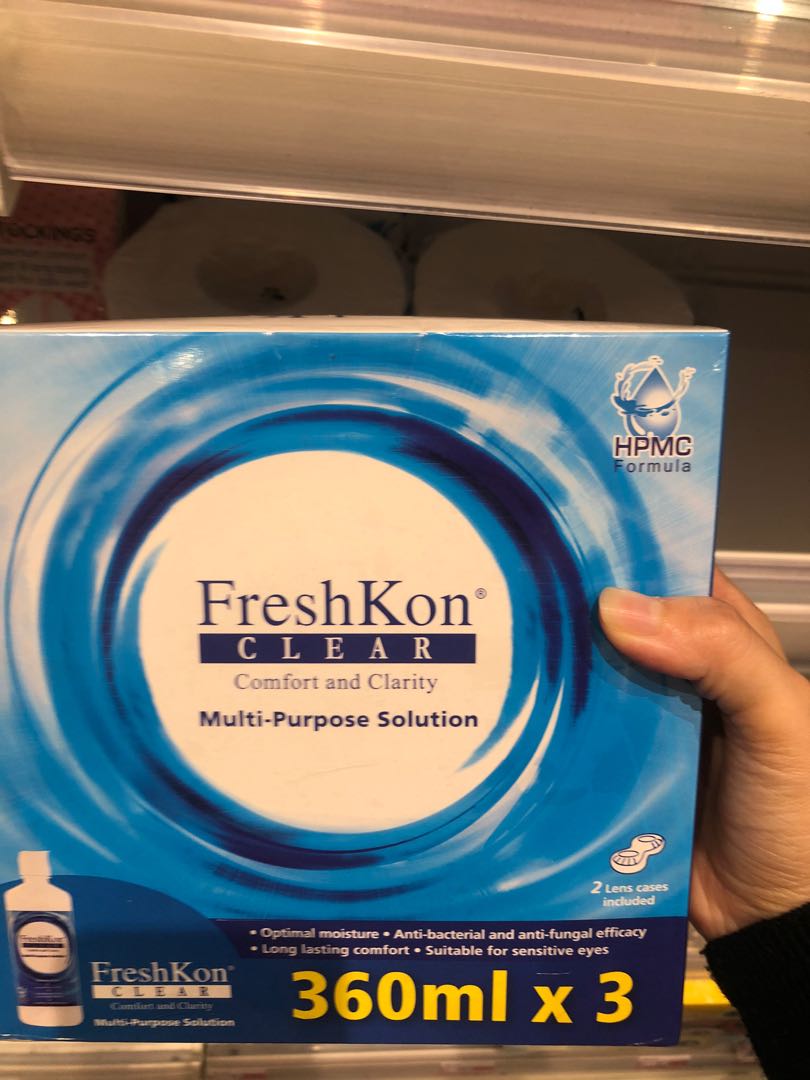 Freshkon clear multipurpose contact lens solution, Beauty & Personal ...