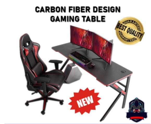 GAMING DESK 2022 VERSION/ CARBON FIBER GAMING TABLE/ Computer Gaming ...
