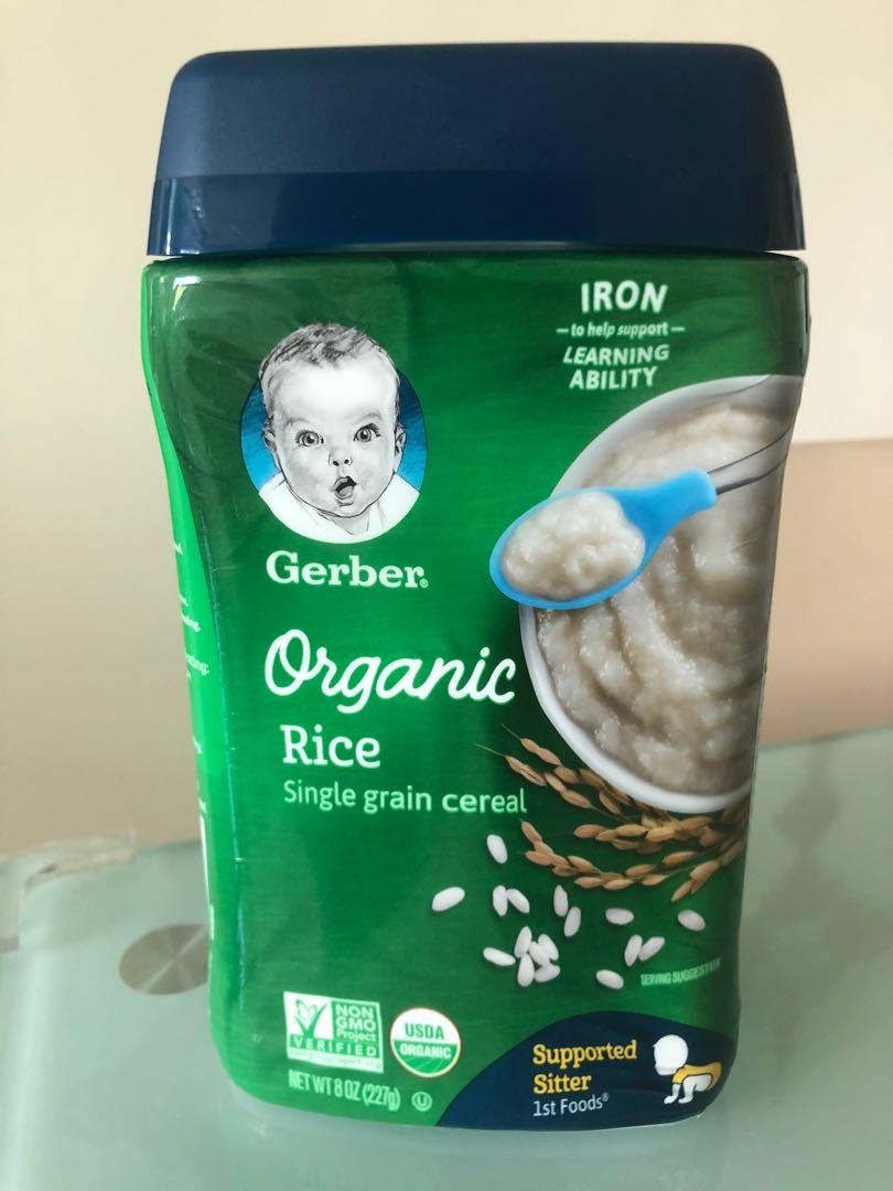 Gerber Organic Rice Single grain cereal, Food & Drinks, Other Food ...