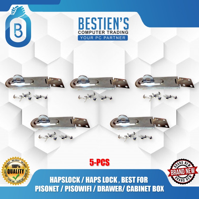 HAPSLOCK / HAPS LOCK , BEST FOR PISONET / PISOWIFI / DRAWER BOX (5-PCS ...