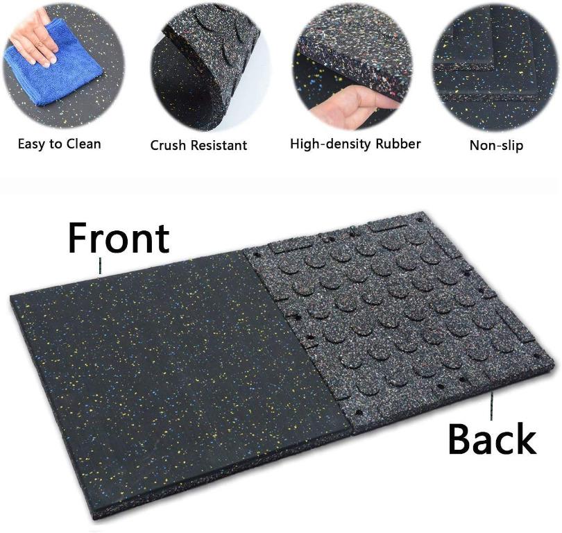 Rubber gym mats High Density EPDM Rubber Tile Mat With Connector 30mm ...