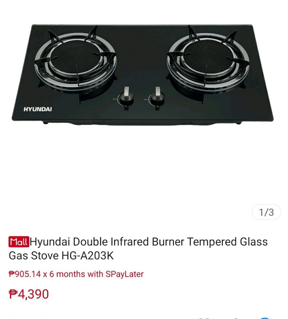 Hyundai Double Infrared Burner Gas Stove, TV & Home Appliances, Kitchen ...