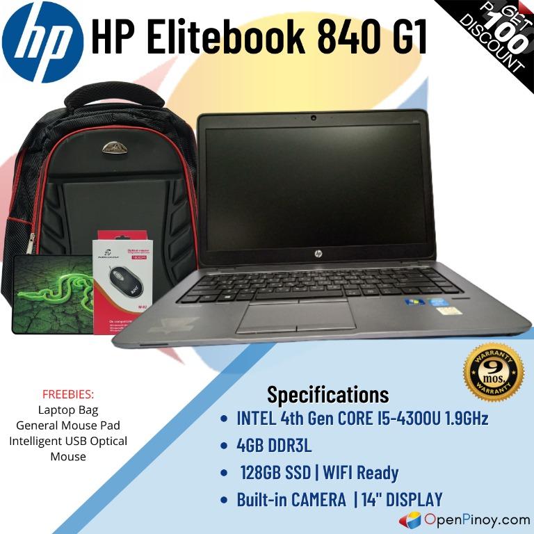 Laptop HP Elitebook 840 G1 with Intel Core i5-4300U (4th Gen Processor ...