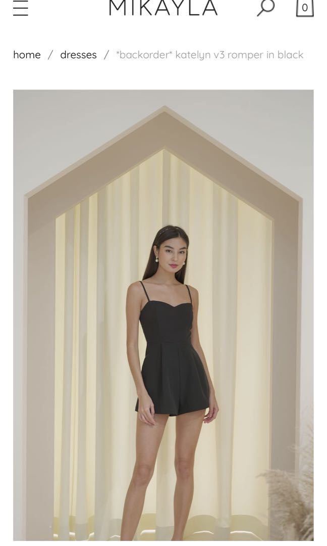 Mikayla katelyn V3 romper in black, Women's Fashion, Dresses & Sets ...