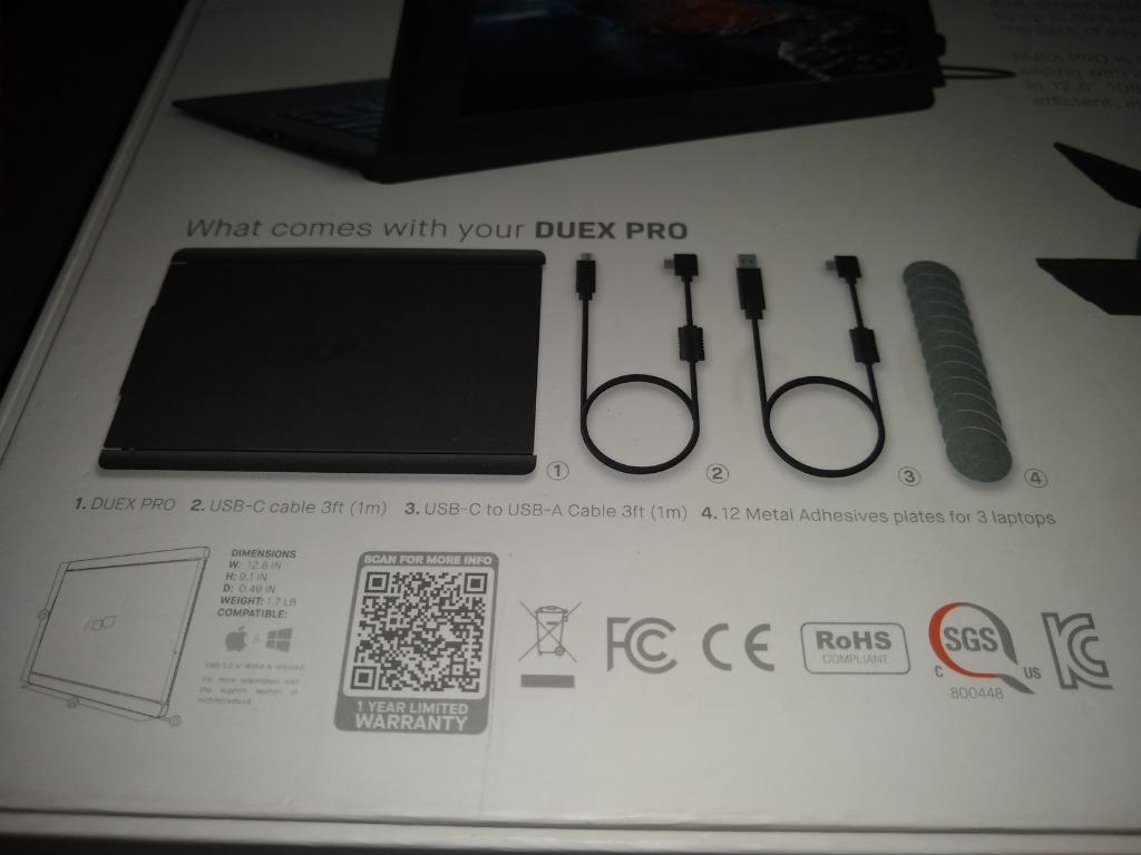 Mobile Pixels Duex Pro Portable Laptop Monitor Display Extender Dual ...