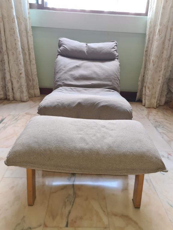 Muji Lounge Chair with Leg Rest, Furniture & Home Living, Furniture ...