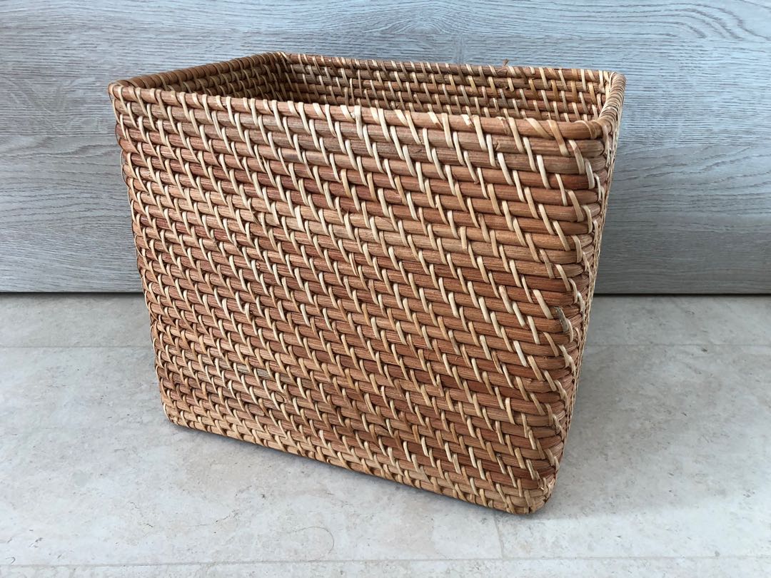Muji Rattan Basket, Furniture & Home Living, Home Improvement ...