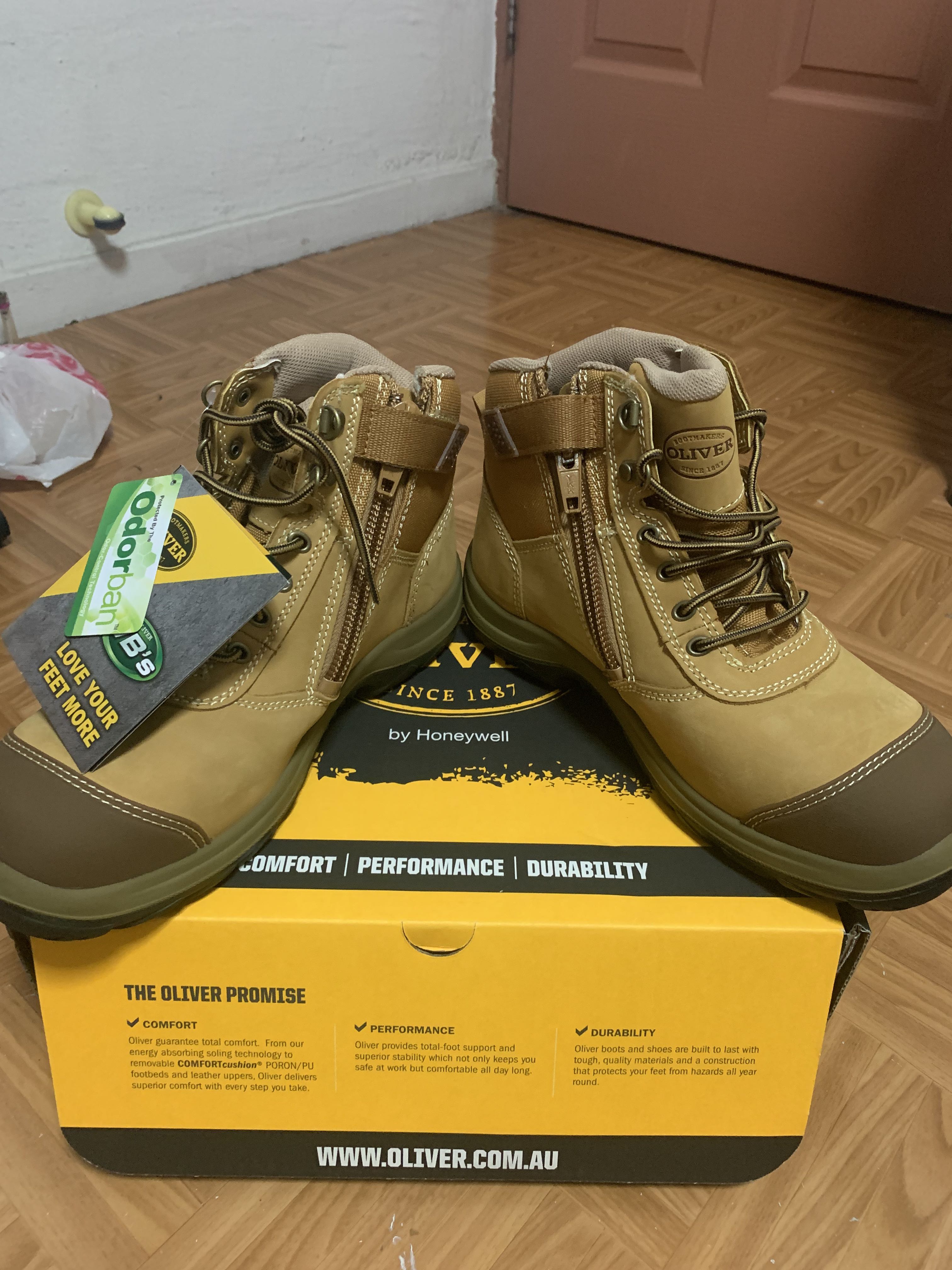 Oliver zip lace up mid cut safety footwear, Men's Fashion, Footwear ...