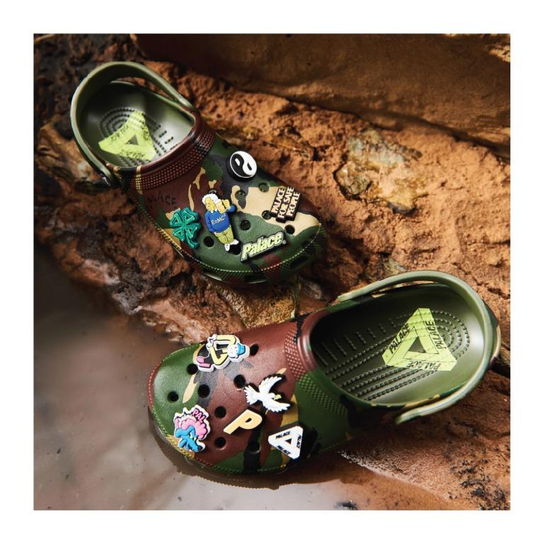 Palace x Crocs Classic Clog - Jungle Camo, Men's Fashion, Footwear ...