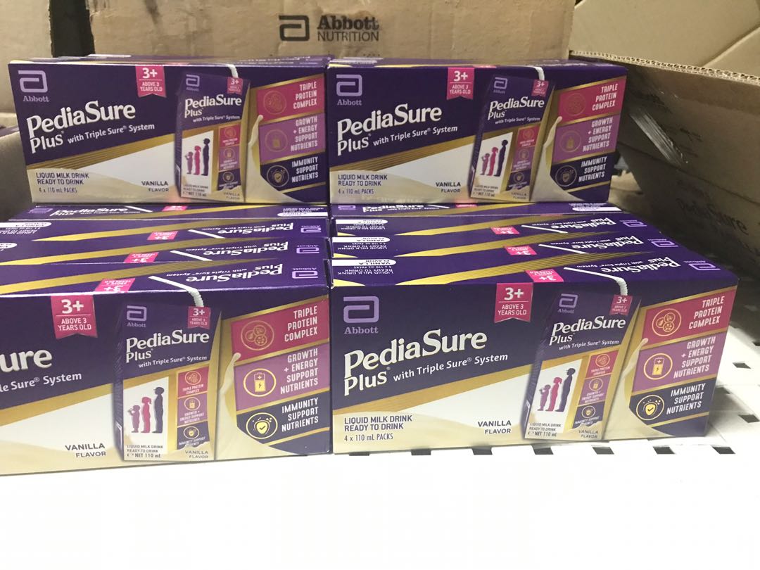 Pediasure Vanilla Milk Drink 4x110ml, Babies & Kids, Nursing & Feeding ...