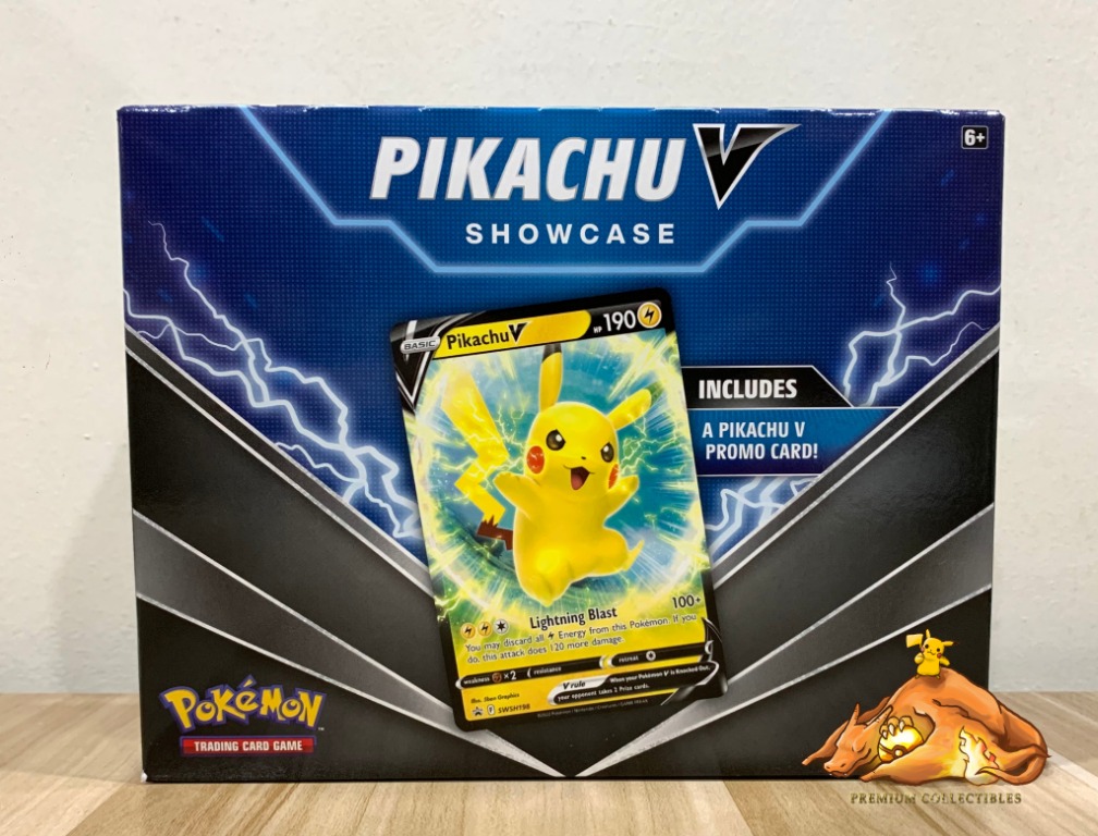 Pokemon TCG Pikachu V Showcase, Hobbies & Toys, Toys & Games on Carousell