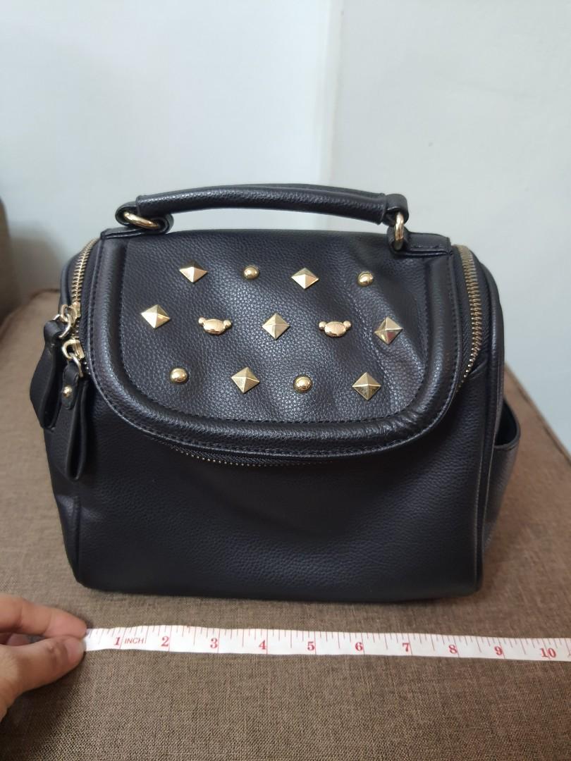 Pucca and Garu Genuine Leather Studded Bag, Women's Fashion, Bags ...
